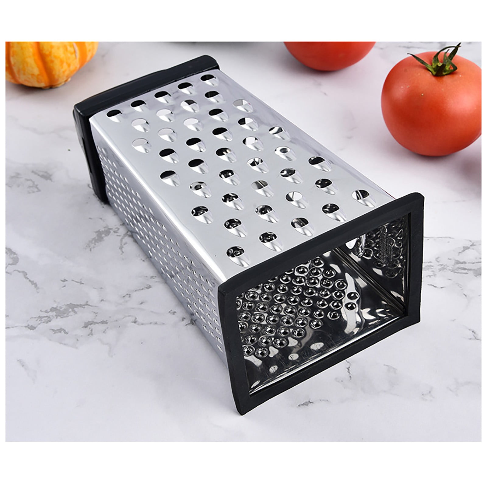 Cheese Grater with Slip Resistant Handle,XL Size 4-Sided Stainless ...