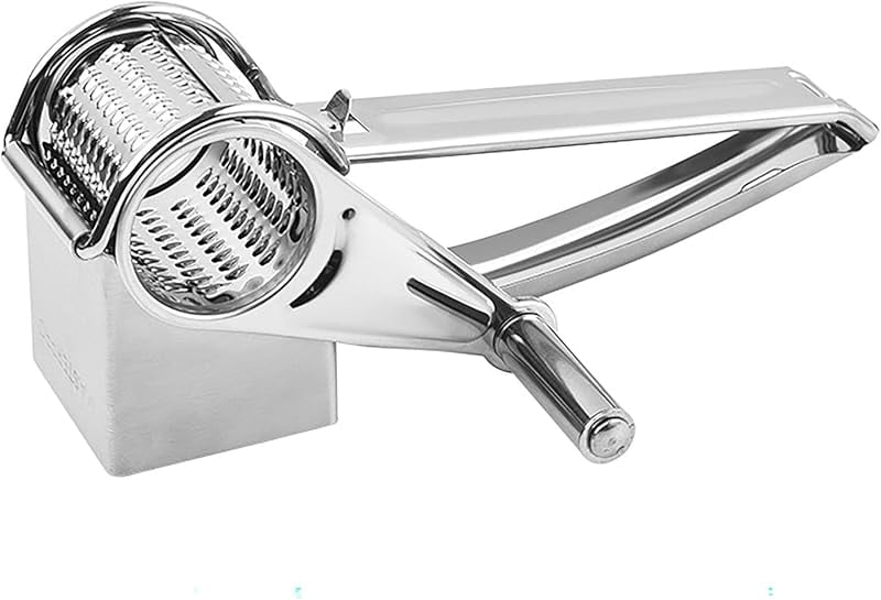 Cheese Grater Stainless Steel Handheld Rotary Grater Cheese Cutter ...