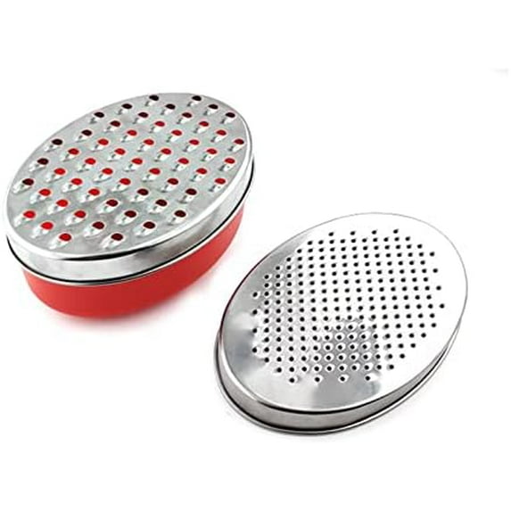 Cheese Grater Two Side Vegetable Slicer Stainless Steel Potato Shredder with Container Use for ...