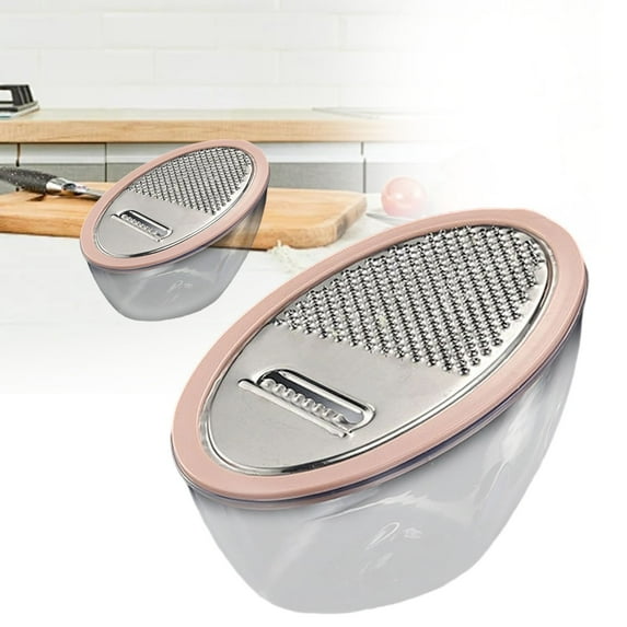 Cheese Grater with Container Vegetable Slicer Multi Purpose Stainless ...