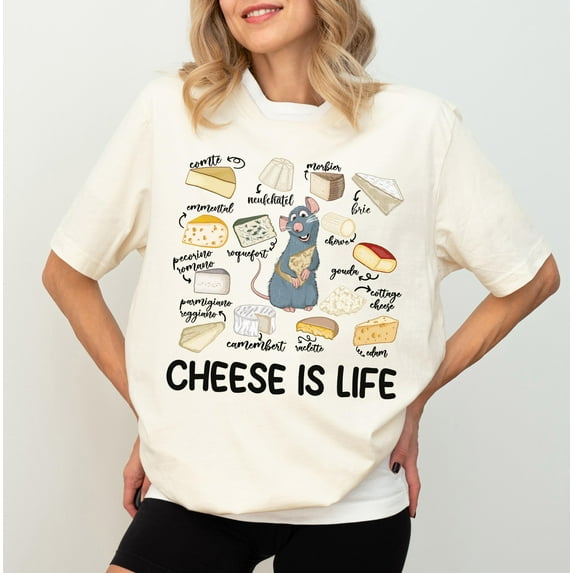 Cheese Is Life T-Shirt, Remy T-Shirt, Ratatouille Chef, Disney Pixar ...