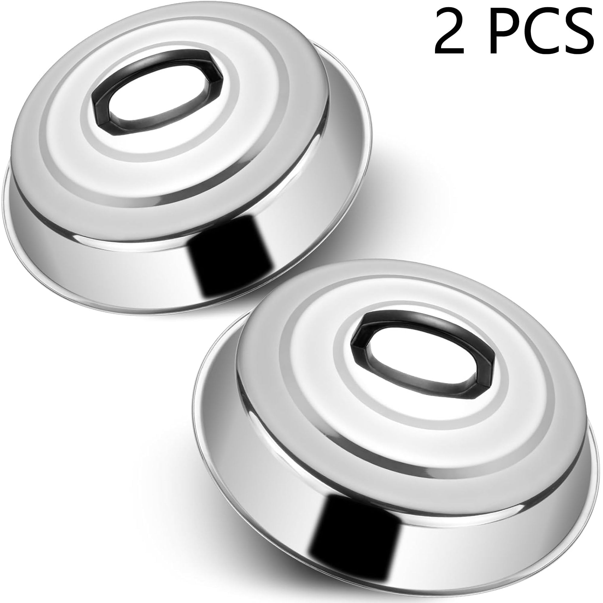 Cheese Melting Dome Set of 2-12 Inch Round Basting Cover - Stainless ...