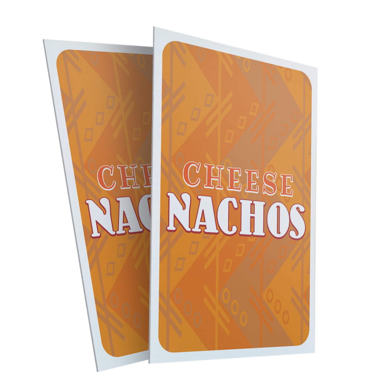 Cheese Nachos (2-PACK) 24" x 36" Plastic Signs | Sign Insert 4mm ...