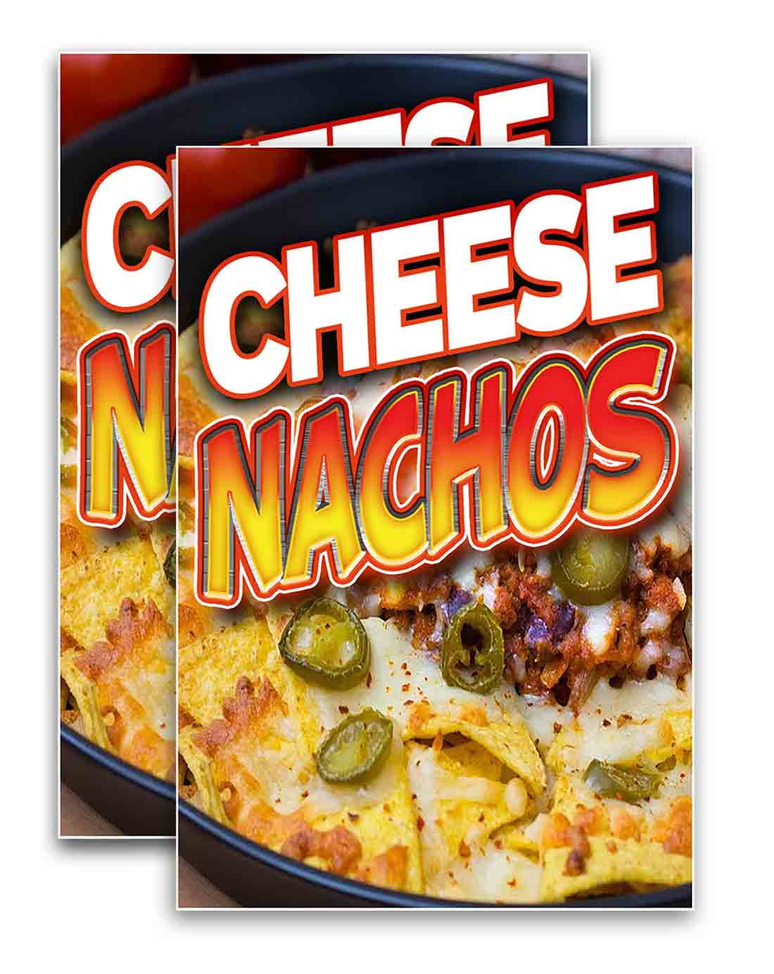 Cheese Nachos (24" X 36") Vinyl Decal Only (Pack of 2) |Sign|Sticker ...