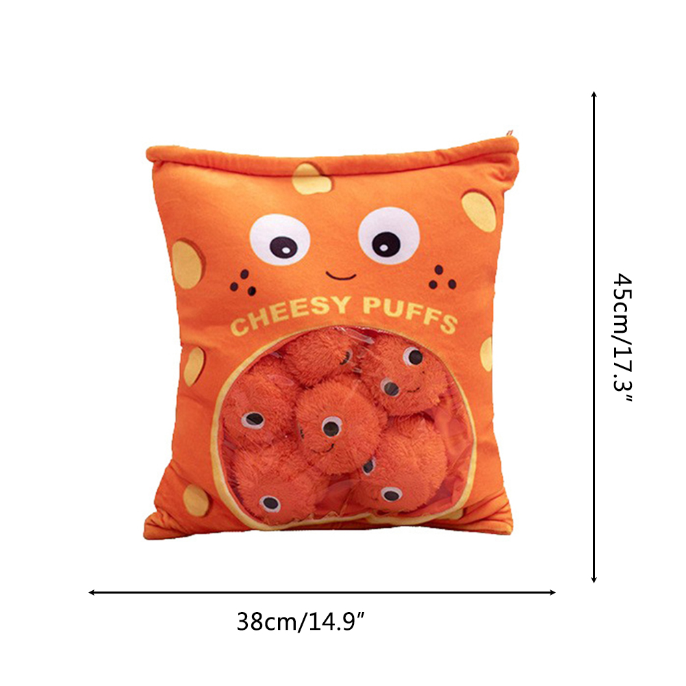 Cheese Puff Plush Toy Soft Cheesy Puff Plush Toy Puff Balls Cute Snack ...