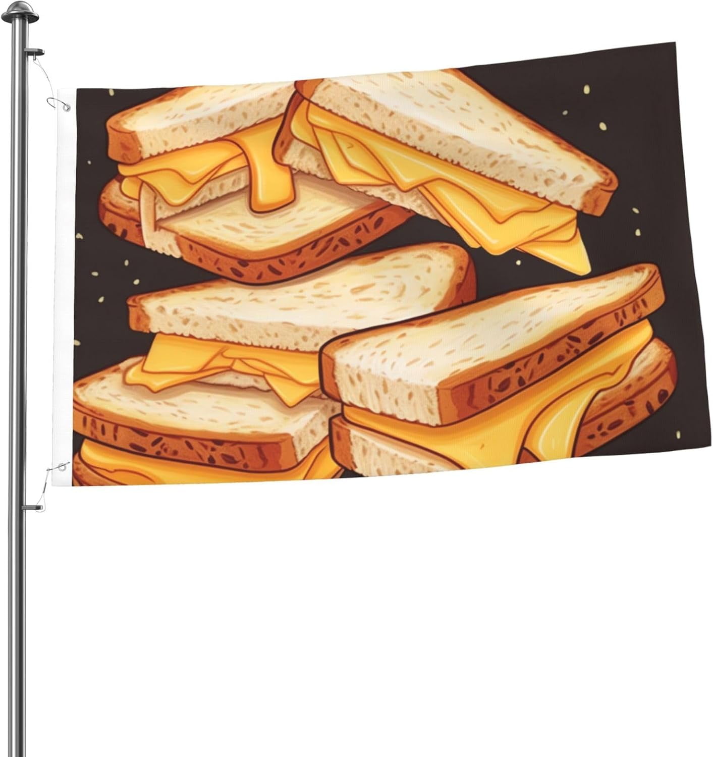 Cheese Sandwiches Garden Flags Holiday Banner with Brass Grommets Large ...