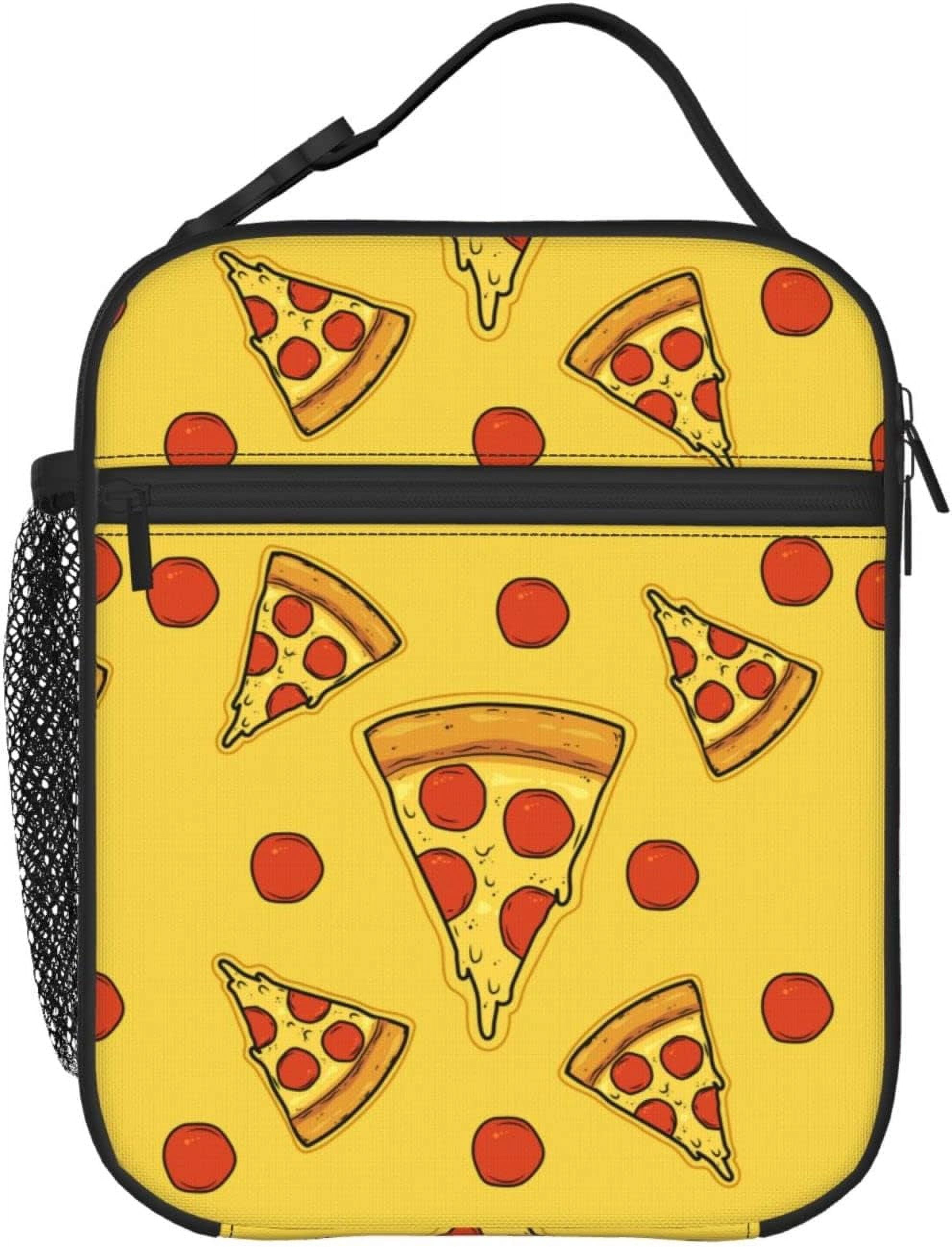 Cheese Sausage Sliced Pizza Insulated Lunch Box With Detachable Handle ...