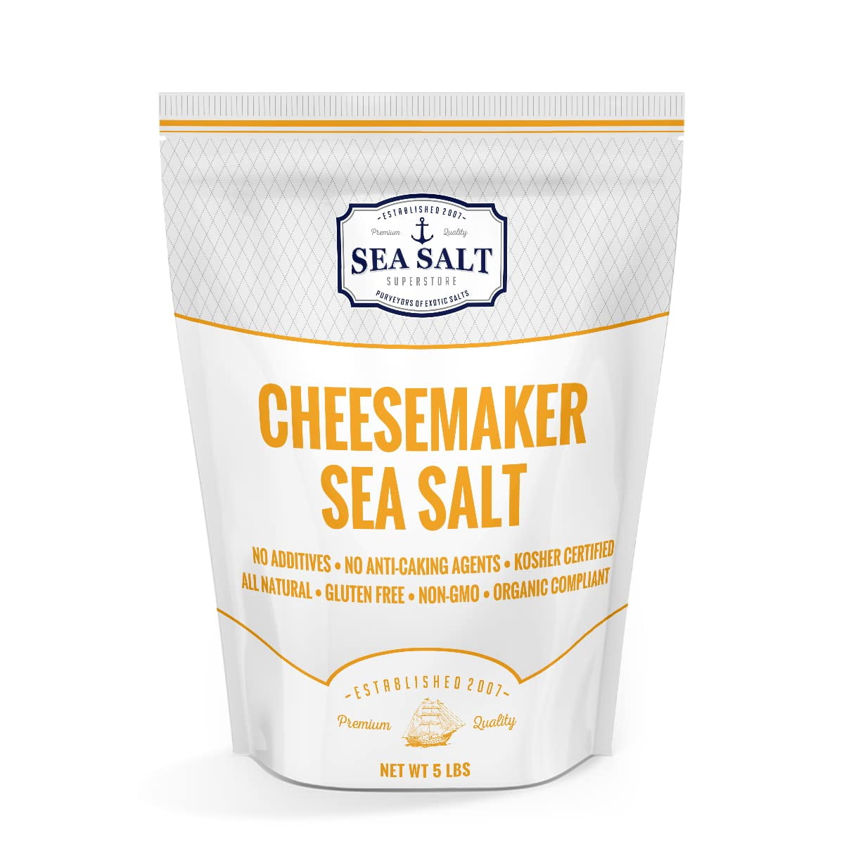 Fine Sea Salt for Homemade Cheese Making, Gluten-Free and Non-Iodized ...