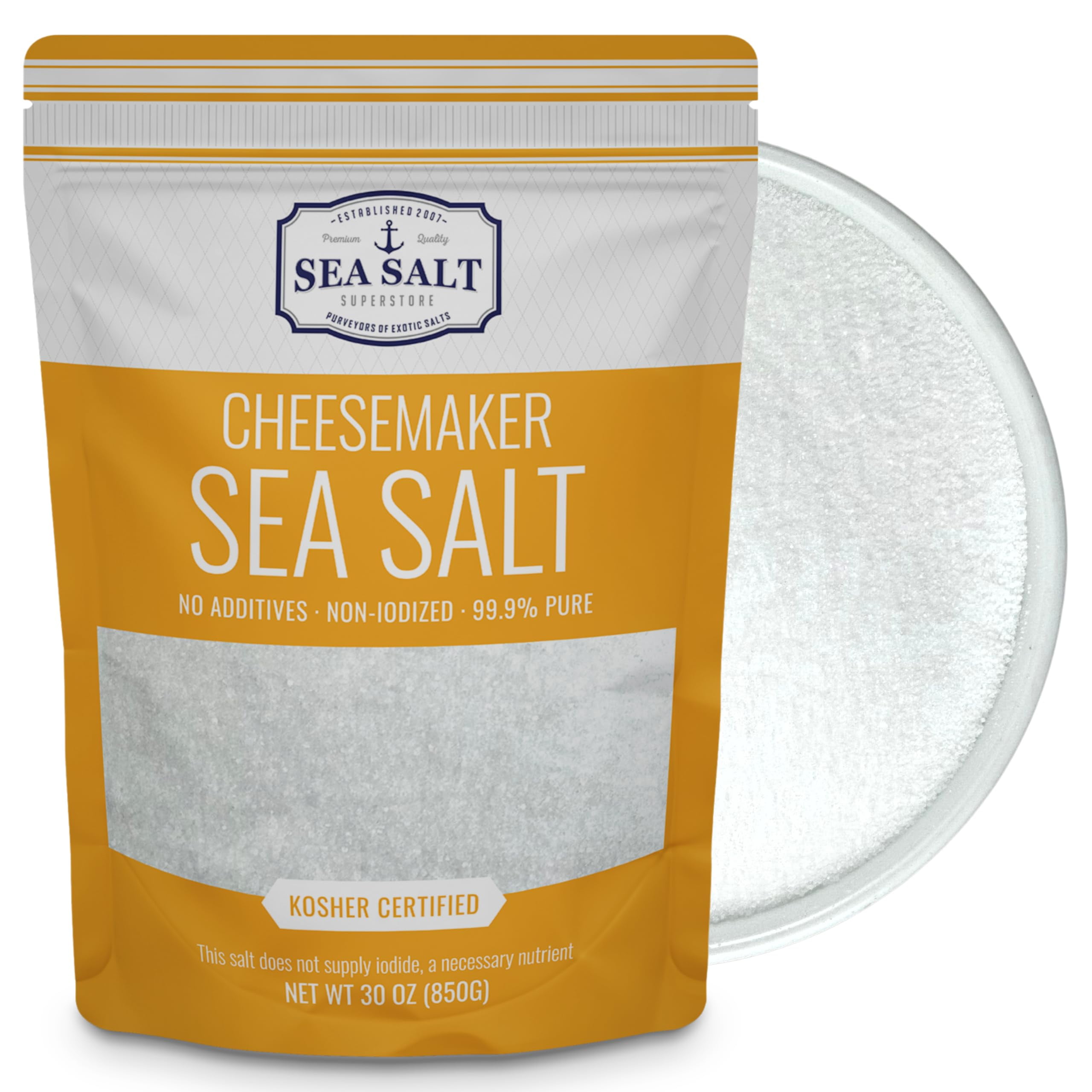 Cheese Sea Salt, Fine YYF14 Sea Salt for Homemade Cheese Making, Gluten ...