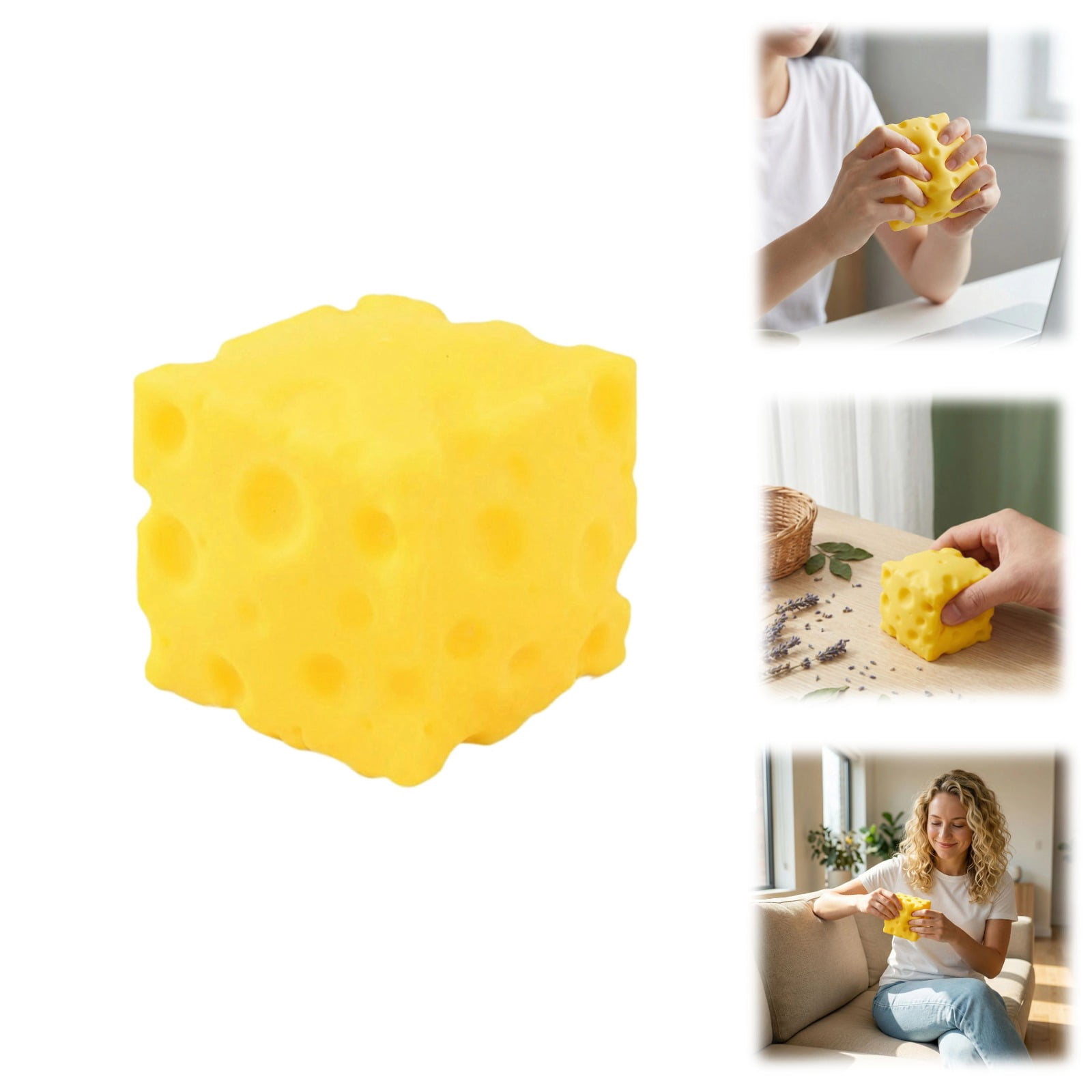 Cheese Shape Squeeze Stress Balls Fidget Toys for Adults Sensory Toys ...