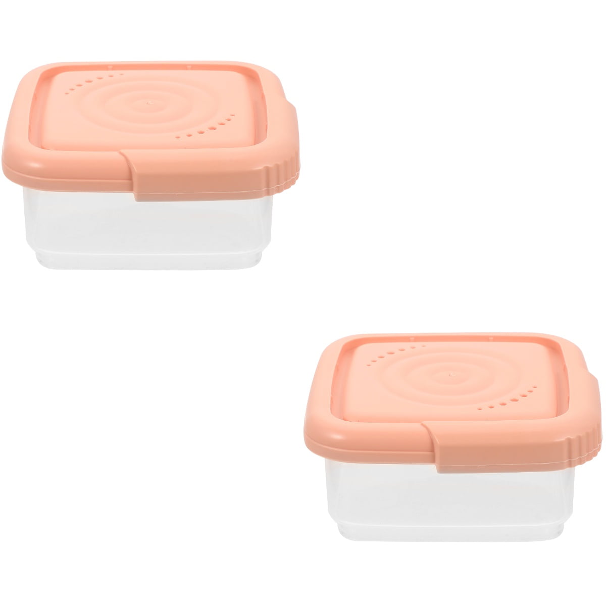 Cheese Slice Crisper Clear Plastic Containers Refrigerator Mini 2 Pack ...