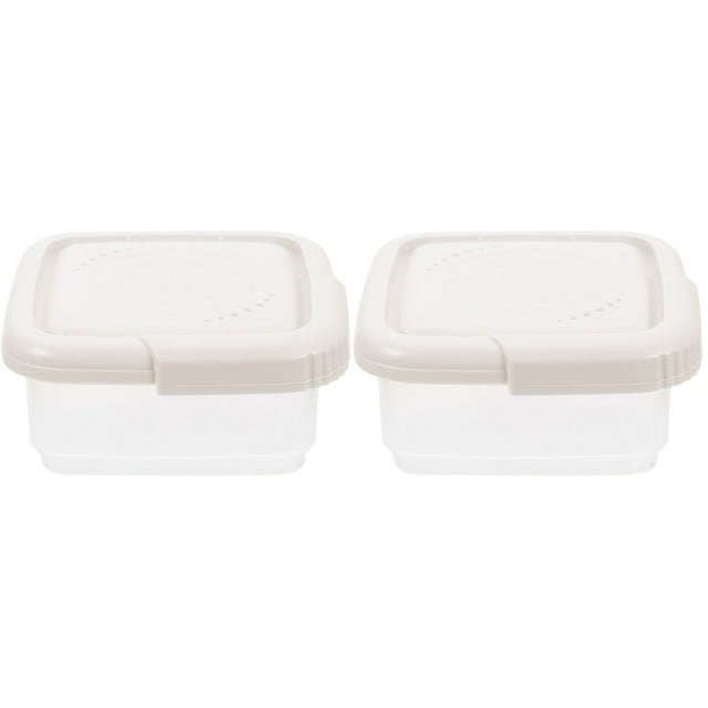 Cheese Slice Holder, 2pcs Plastic Containers with Lids, Sliced Cheese ... Cheese Slice Holder, 2pcs Plastic Containers with Lids, Sliced Cheese ...