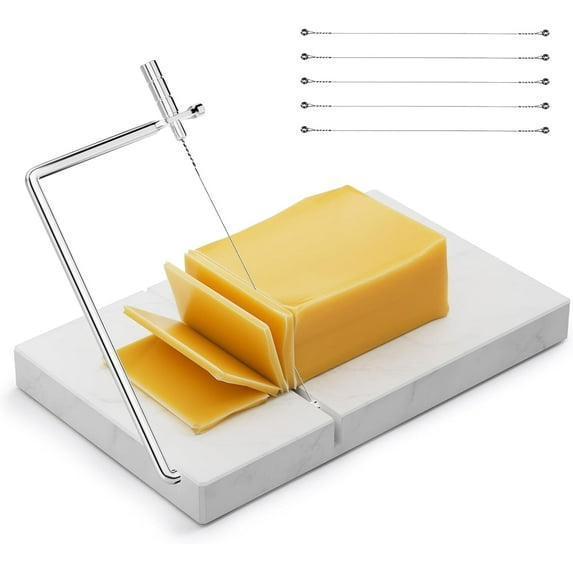 Cheese Slicer with 5 Replacement Upgrade Thick Cutting Wires - Heavy ...