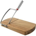 Cheese Slicer for Block Cheese, Acacia Wood Base, Stainless Steel Blade ...