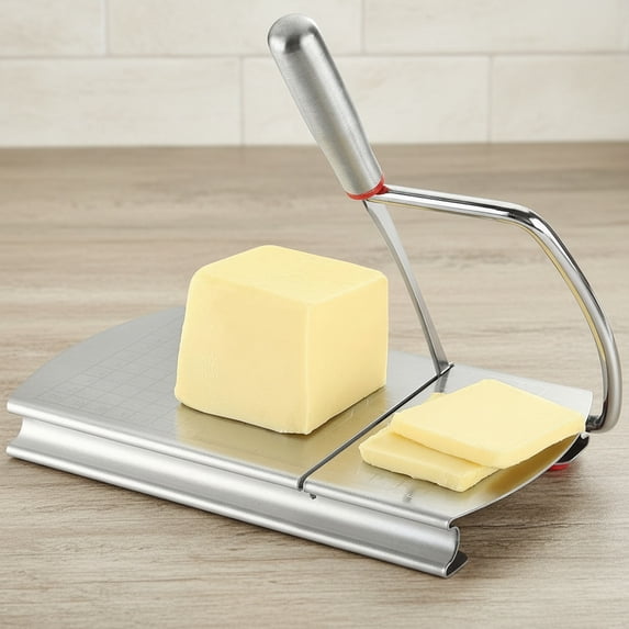 Cheese Slicer Cutter, Stainless Steel Cheese Cutter Board with Blade ...