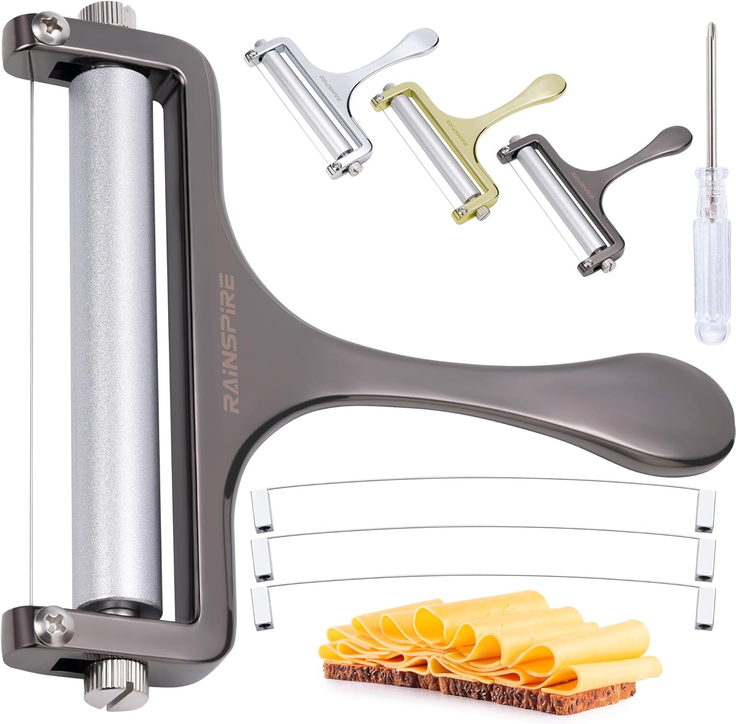 Cheese Slicer with Replaceable Wires Stainless Steel Cheese Slicers for ...