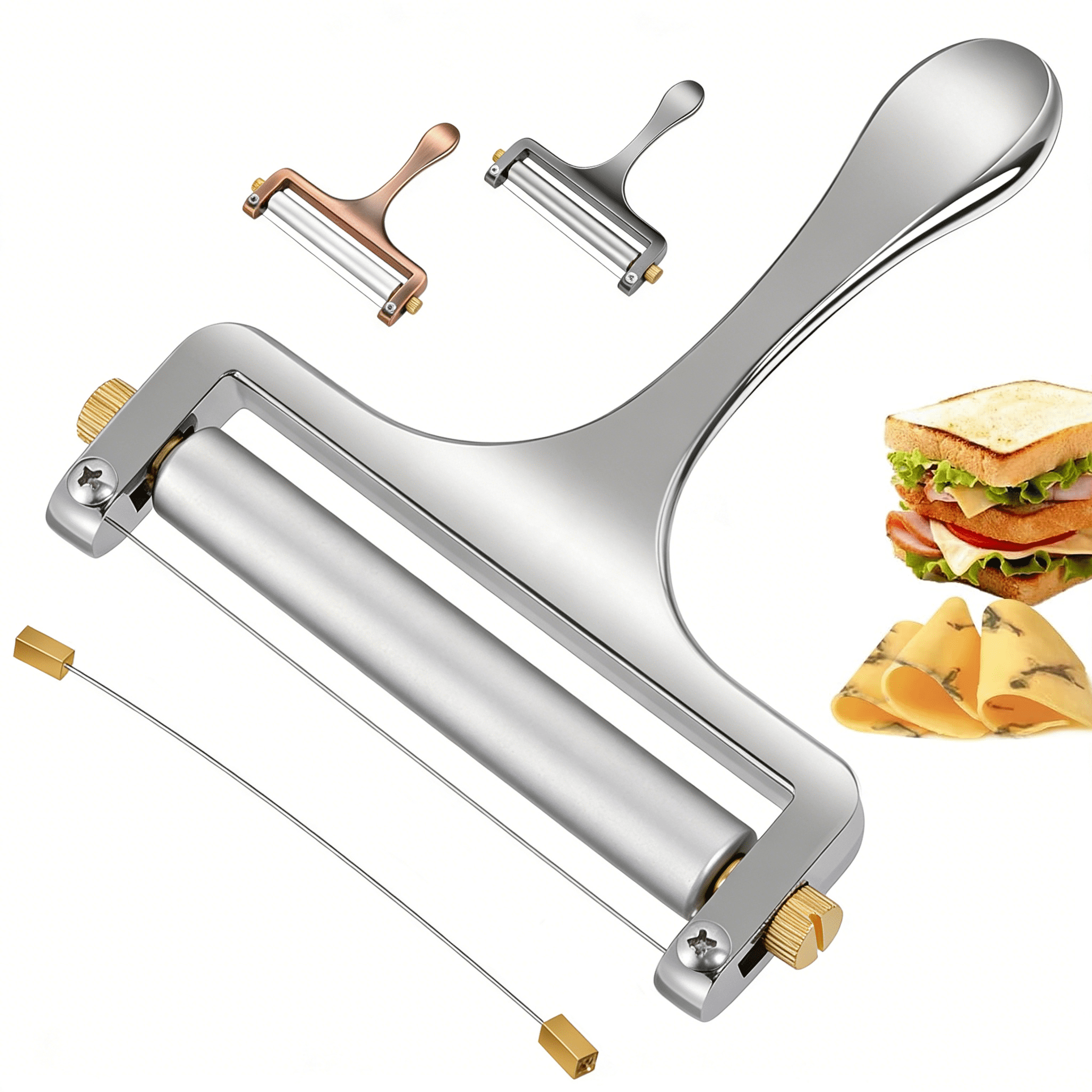 Cheese Slicer with Wire Stainless Steel Cheese Knife slicer Heavy Duty ...