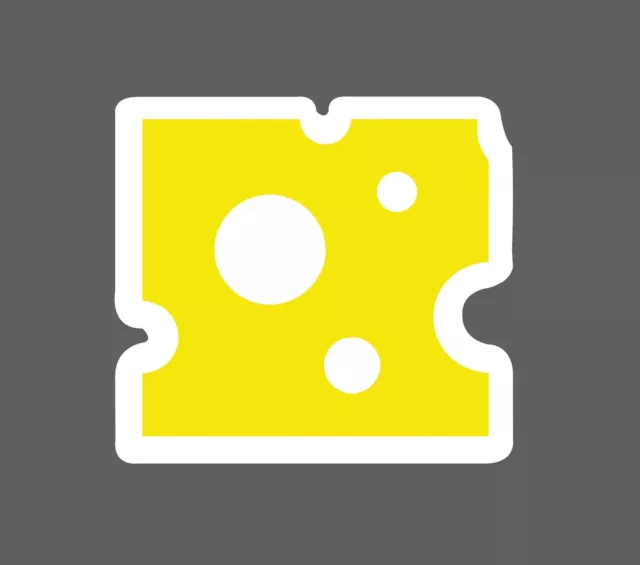 Cheese Sticker Cartoon Waterproof Sticker Phone Decal Water Bottle ...