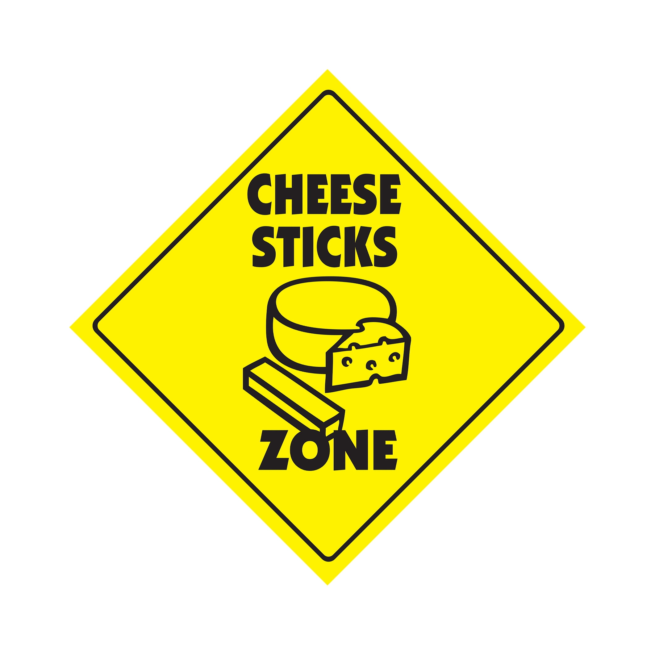 Cheese Sticks Crossing Sign Zone Xing | Indoor/Outdoor | 12" Tall fried ...
