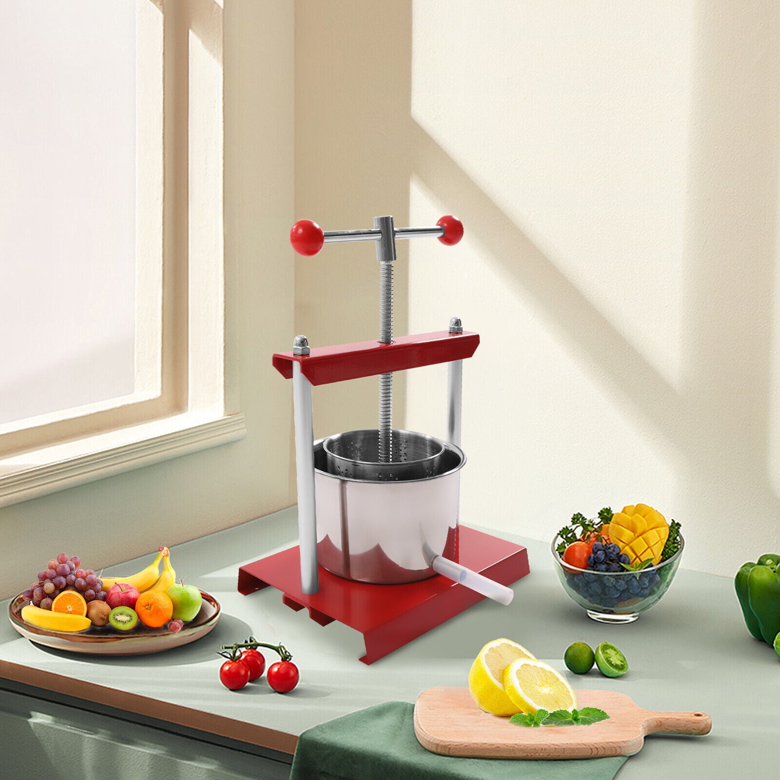 Cheese Tincture Herb Fruit Wine Manual Press - 0.8 Gallon Stainless ...