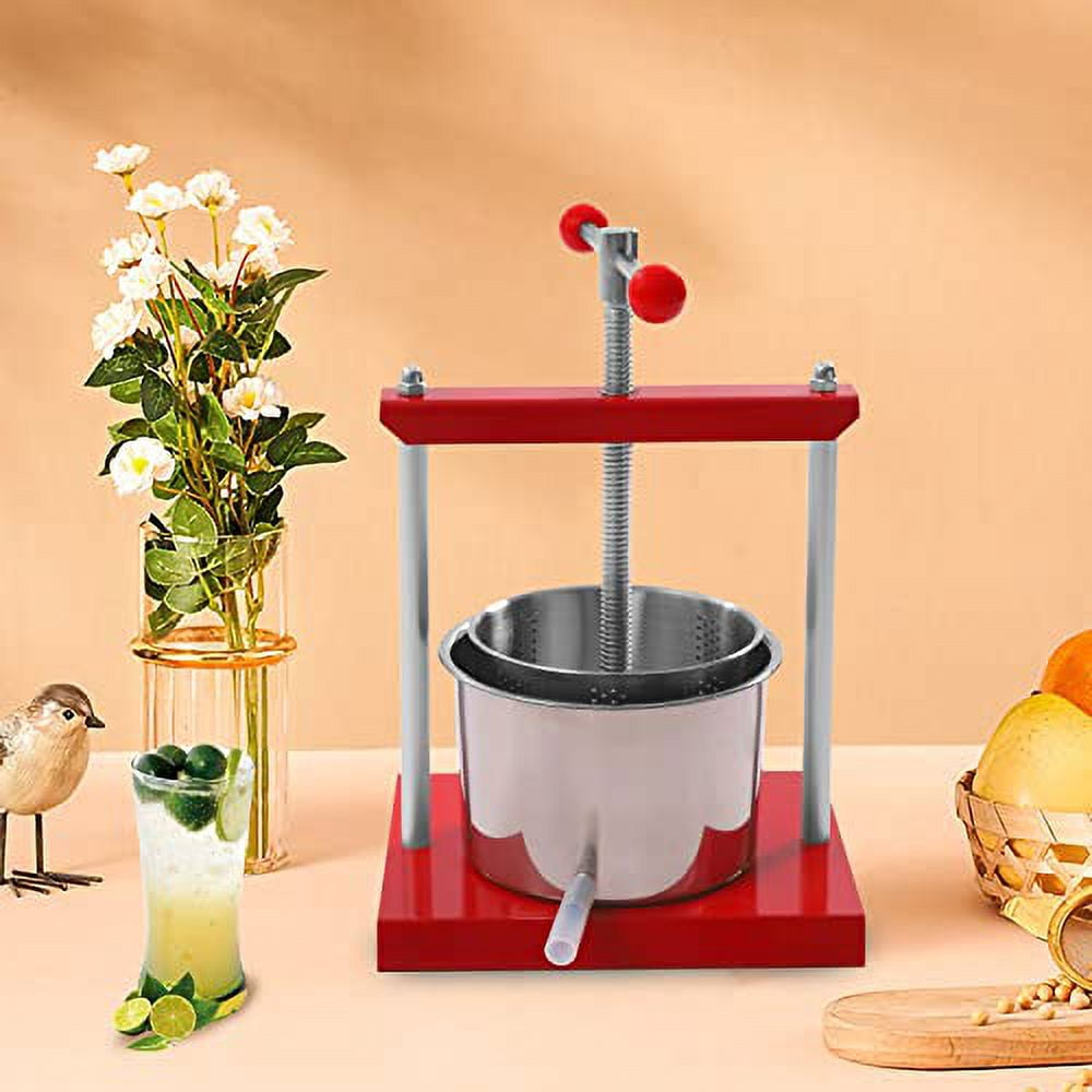 Cheese Tincture Herb Fruit Wine Manual Press - 1.6Gallon Stainless ...