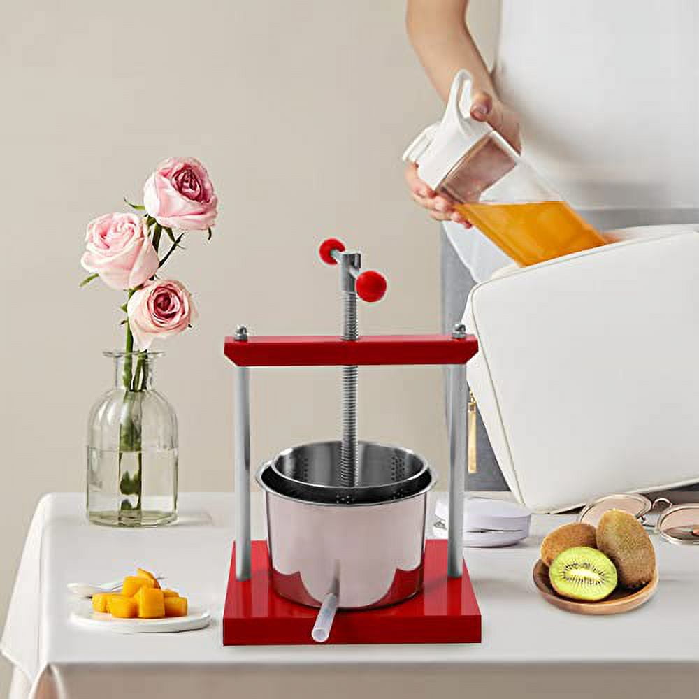 Cheese Tincture Herb Fruit Wine Manual Press - 1.6Gallon Stainless ...