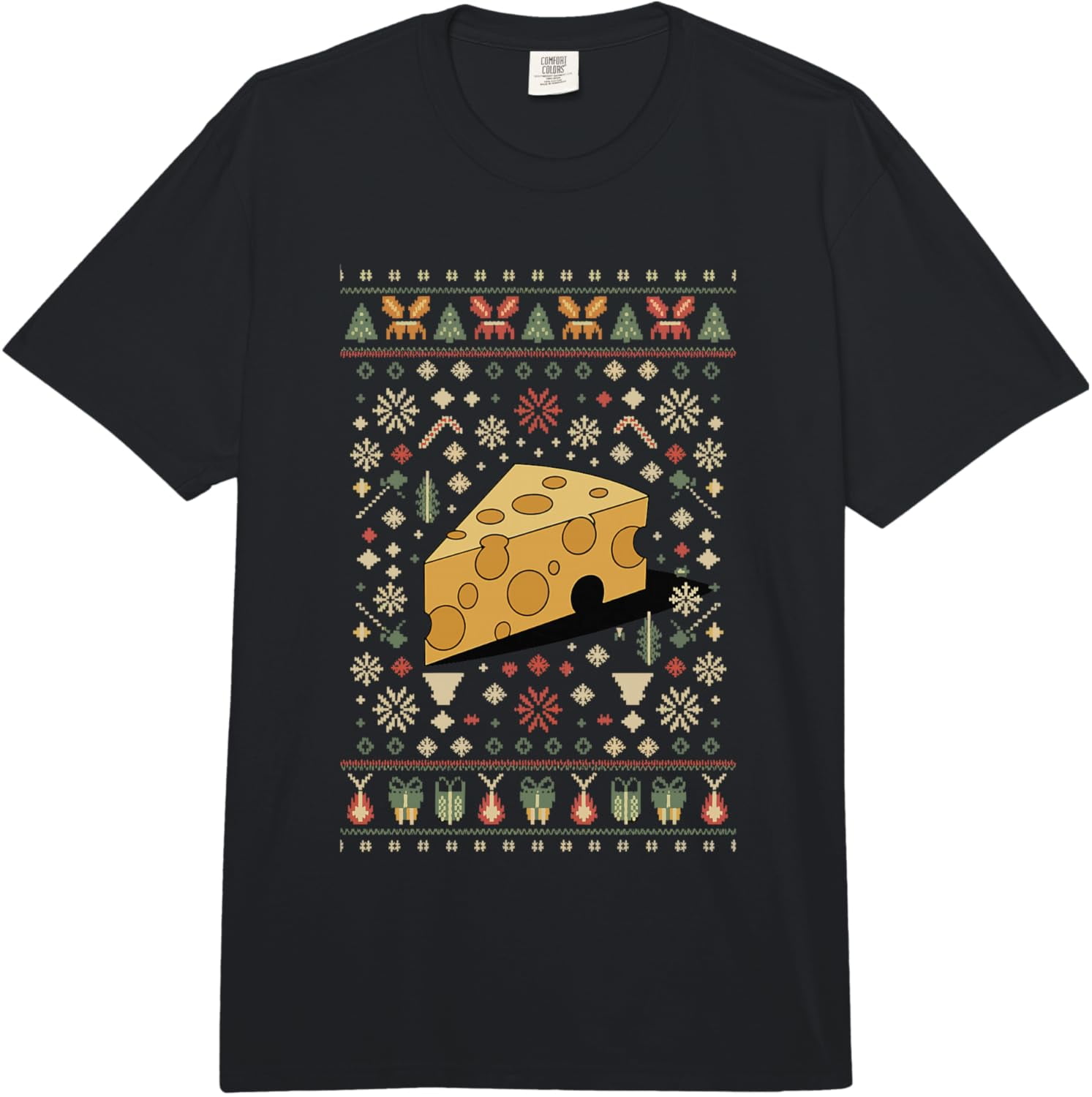 Cheese Ugly Christmas Comfort Colors Adult Heavyweight T-Shirt ...