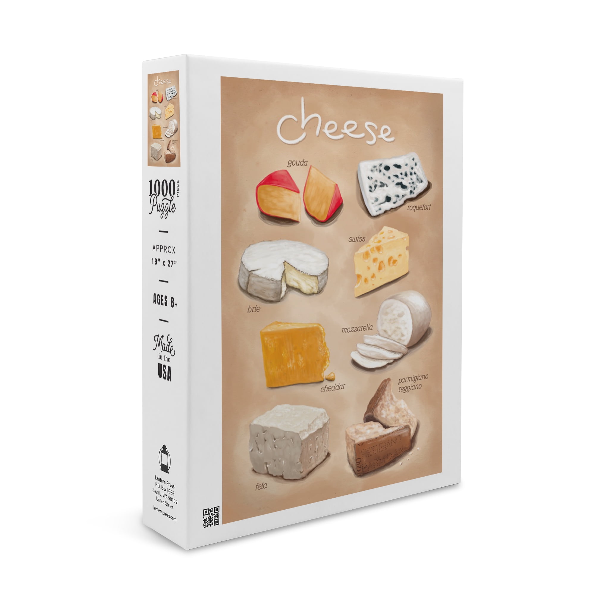 Cheese Varieties (1000 Piece Puzzle, Size 19x27, Challenging Jigsaw ...