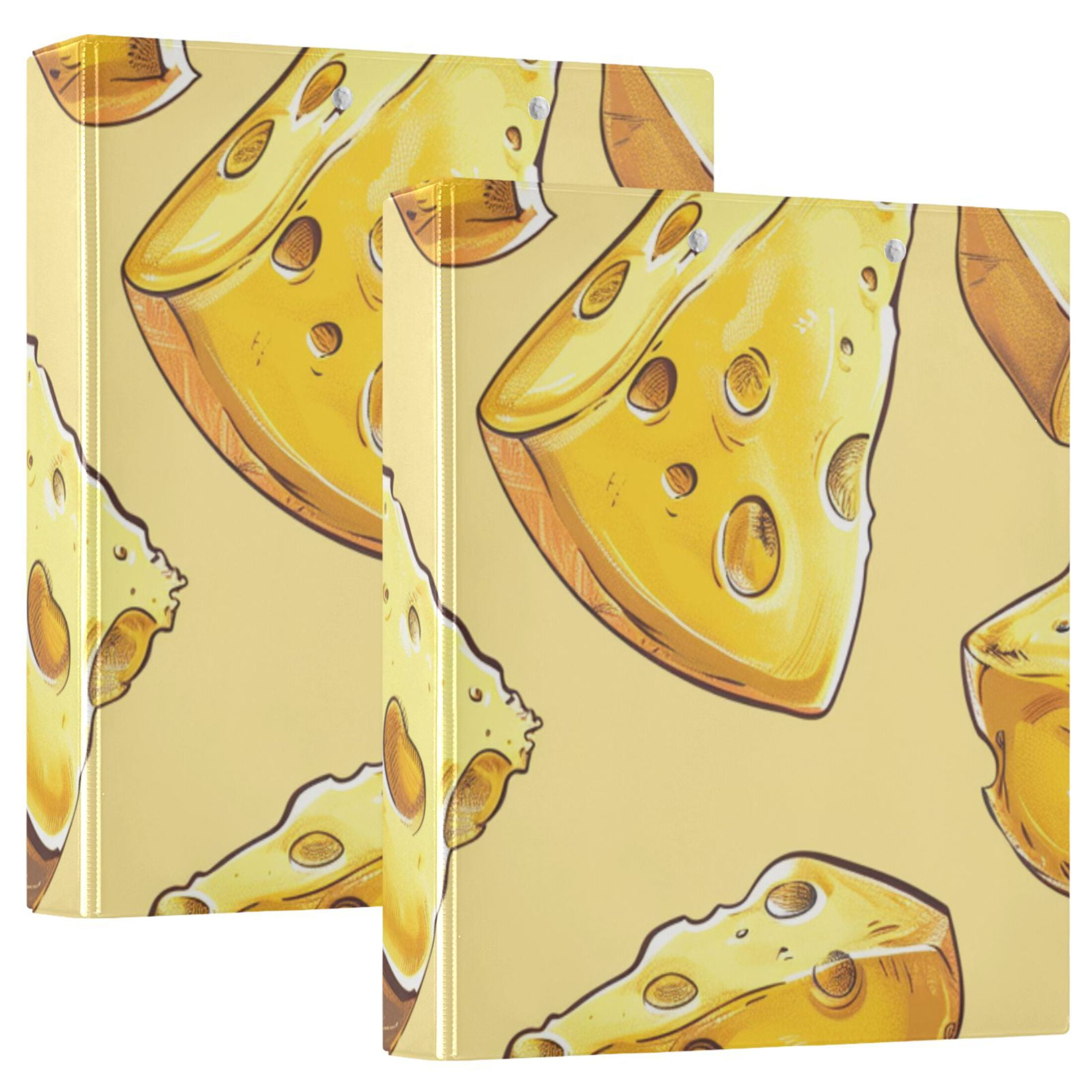 Cheese Yellow 3 Ring Binders 1.5 inch Hardcover File Folders with ...