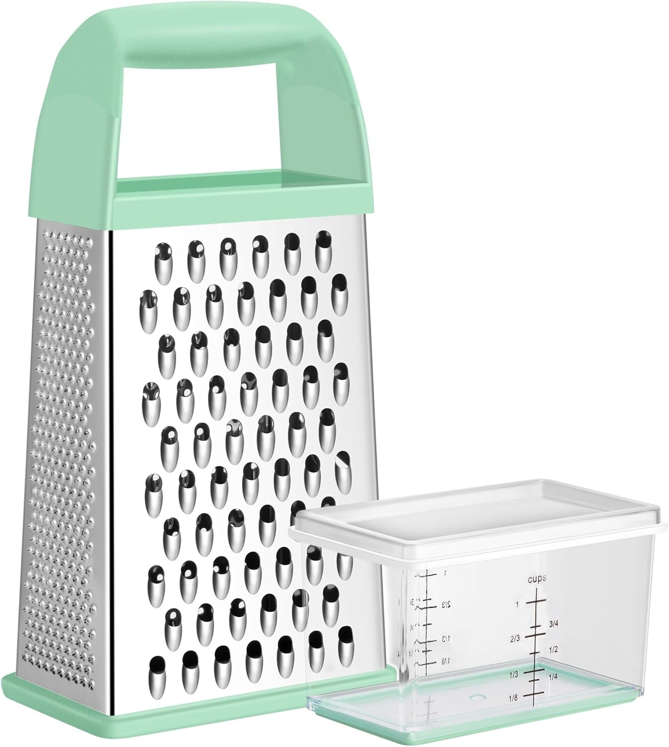 Cheese grater with container box grater, stainless steel grater for ...