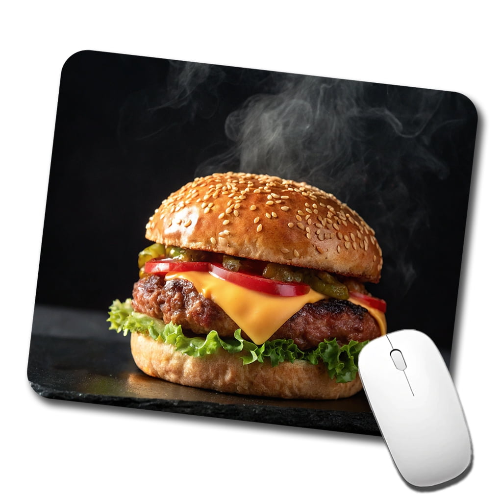 Cheeseburger with all the Toppings Mouse Pad Low Profile Gaming Mat ...