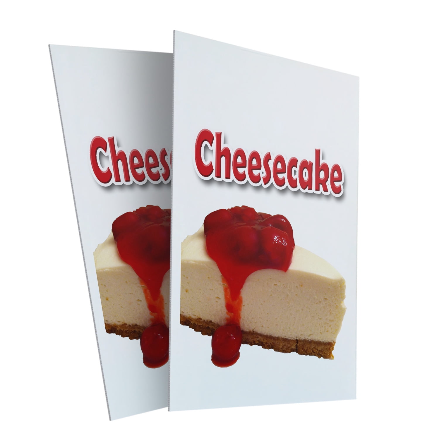 Cheesecake (2-PACK) 24" x 36" Plastic Signs | Sign Insert 4mm ...