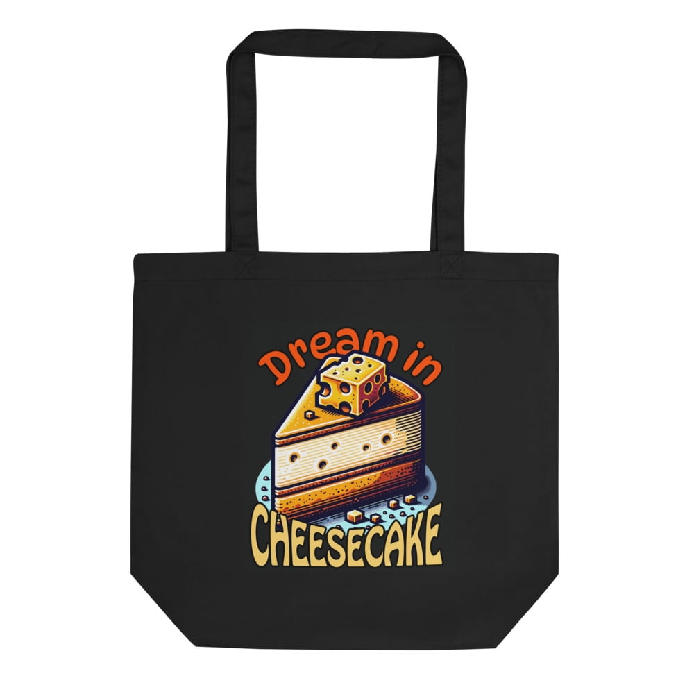 Cheesecake Dessert Lover Eco Tote Bag, Dream In Cheesecake (Black) - Walmart.com