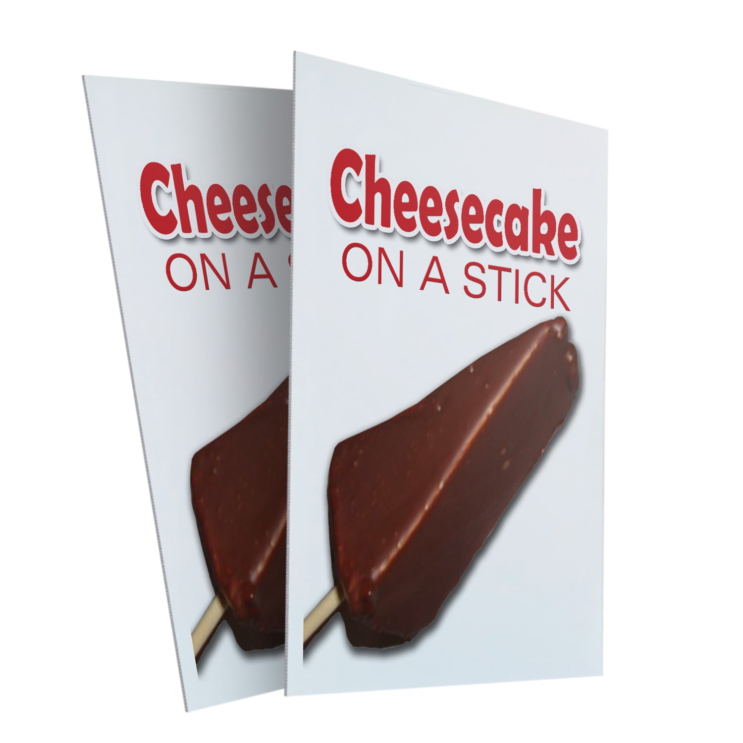 Cheesecake On A Stick (2-PACK) 24" x 36" Plastic Signs | Sign Insert ...