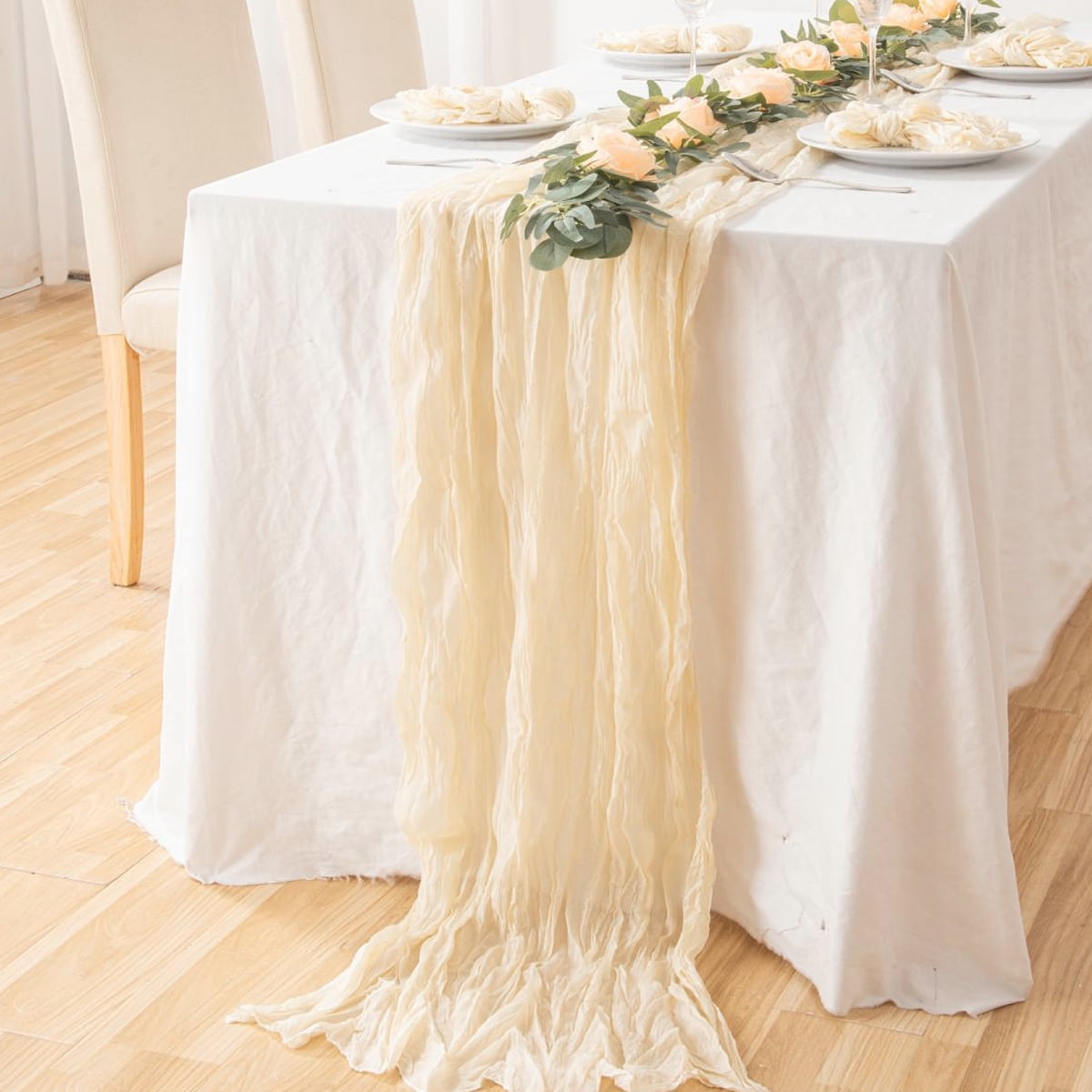Cheesecloth Gauze Table Runner 4M Large Cheesecloth Table Cloth Soft ...
