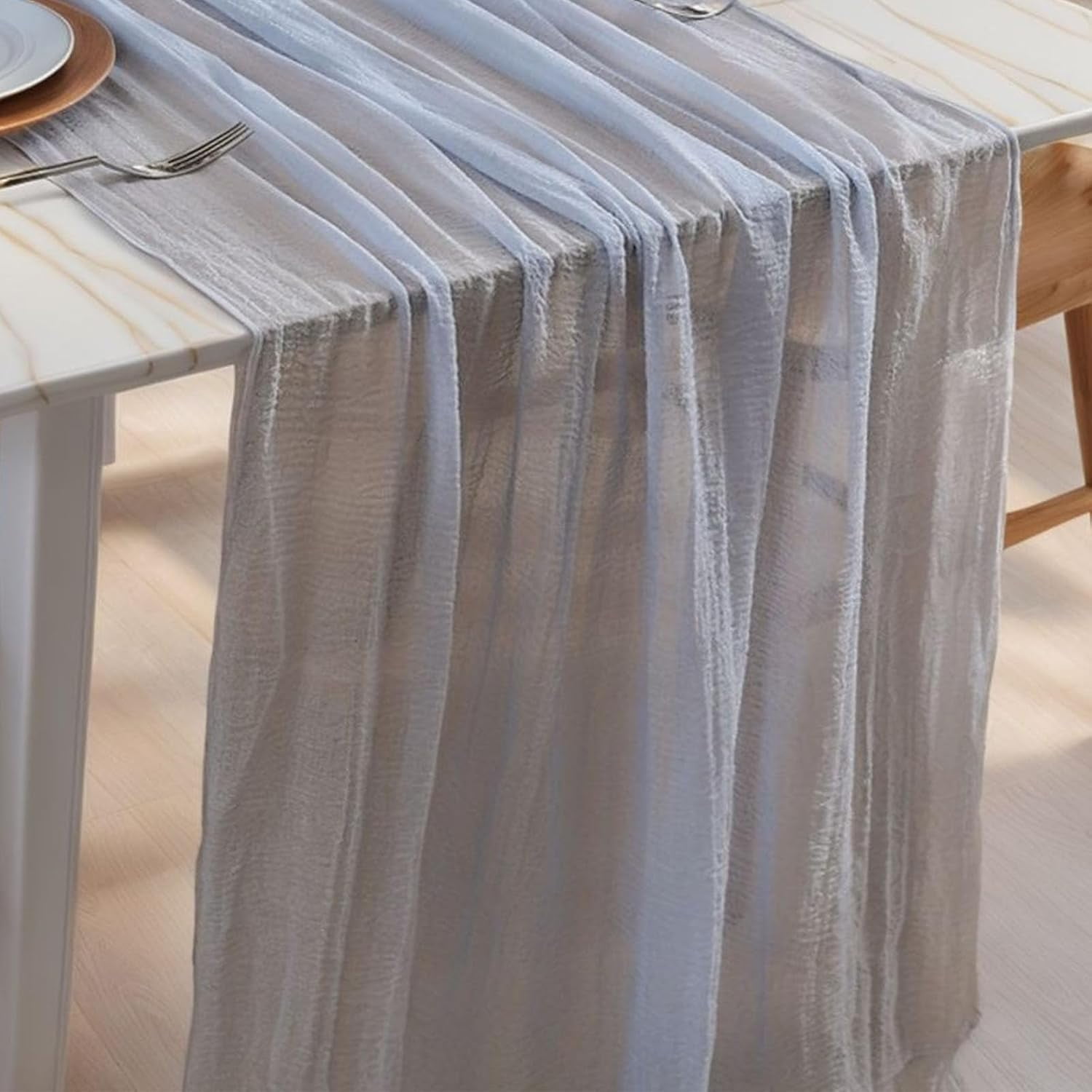 Cheesecloth Gauze Tablecloth - 120 Inch Country Bohemian 10 Feet ...