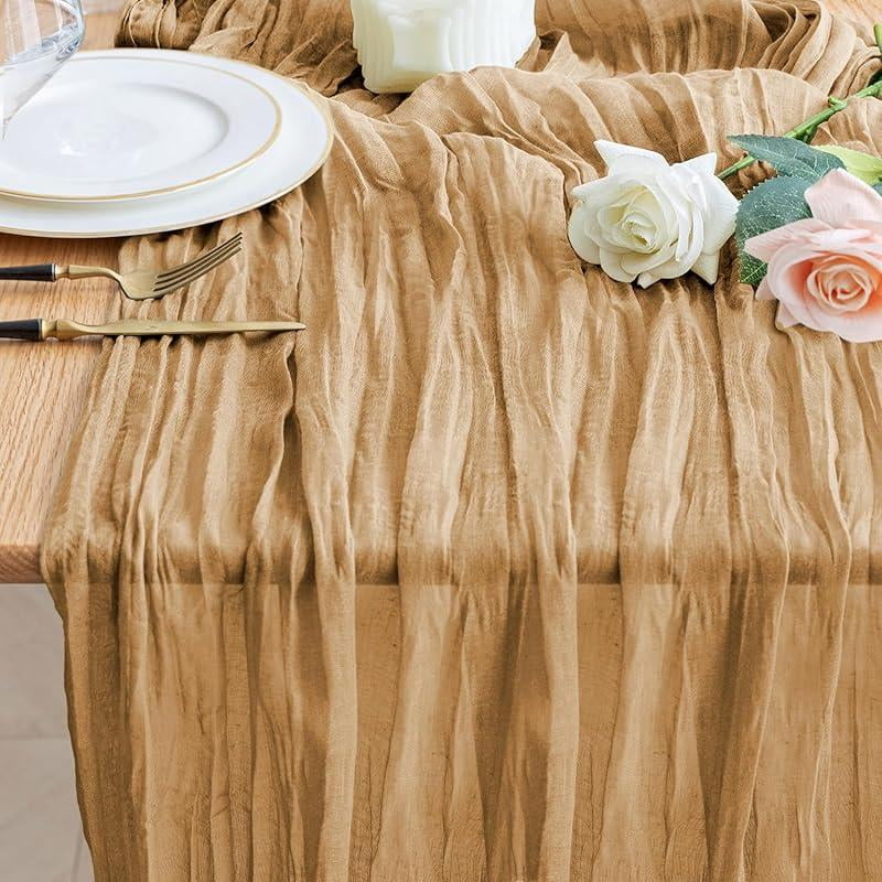 Cheesecloth Table Runner 10FT Blushing Pink Boho Gauze Cheese Cloth ...