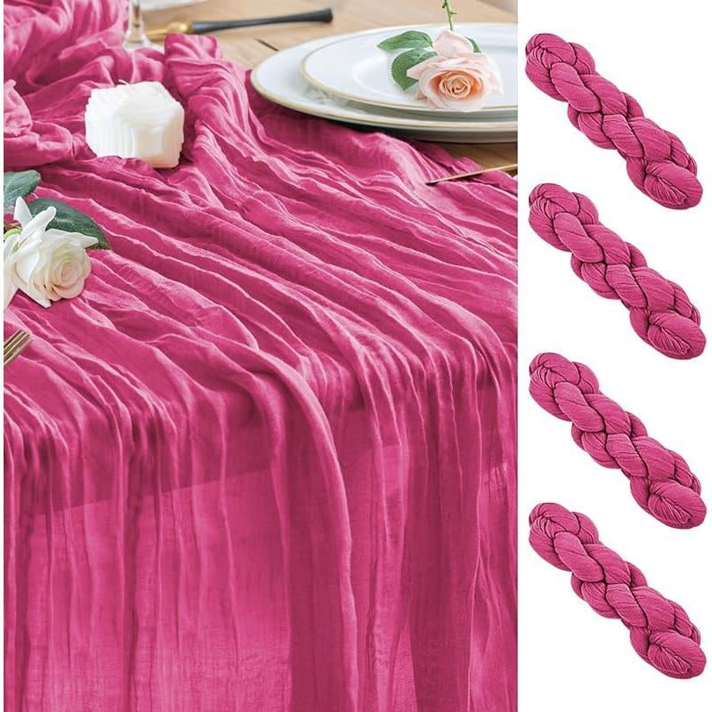 Cheesecloth Table Runner 10FT Blushing Pink Boho Gauze Cheese Cloth ...