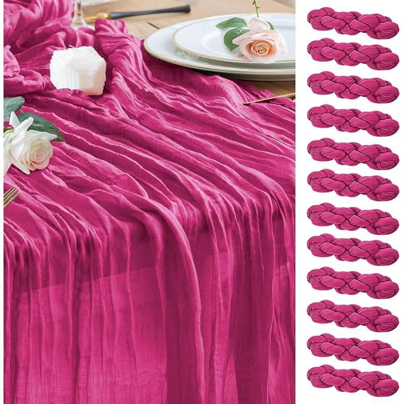 Cheesecloth Table Runner 10FT Blushing Pink Boho Gauze Cheese Cloth ...