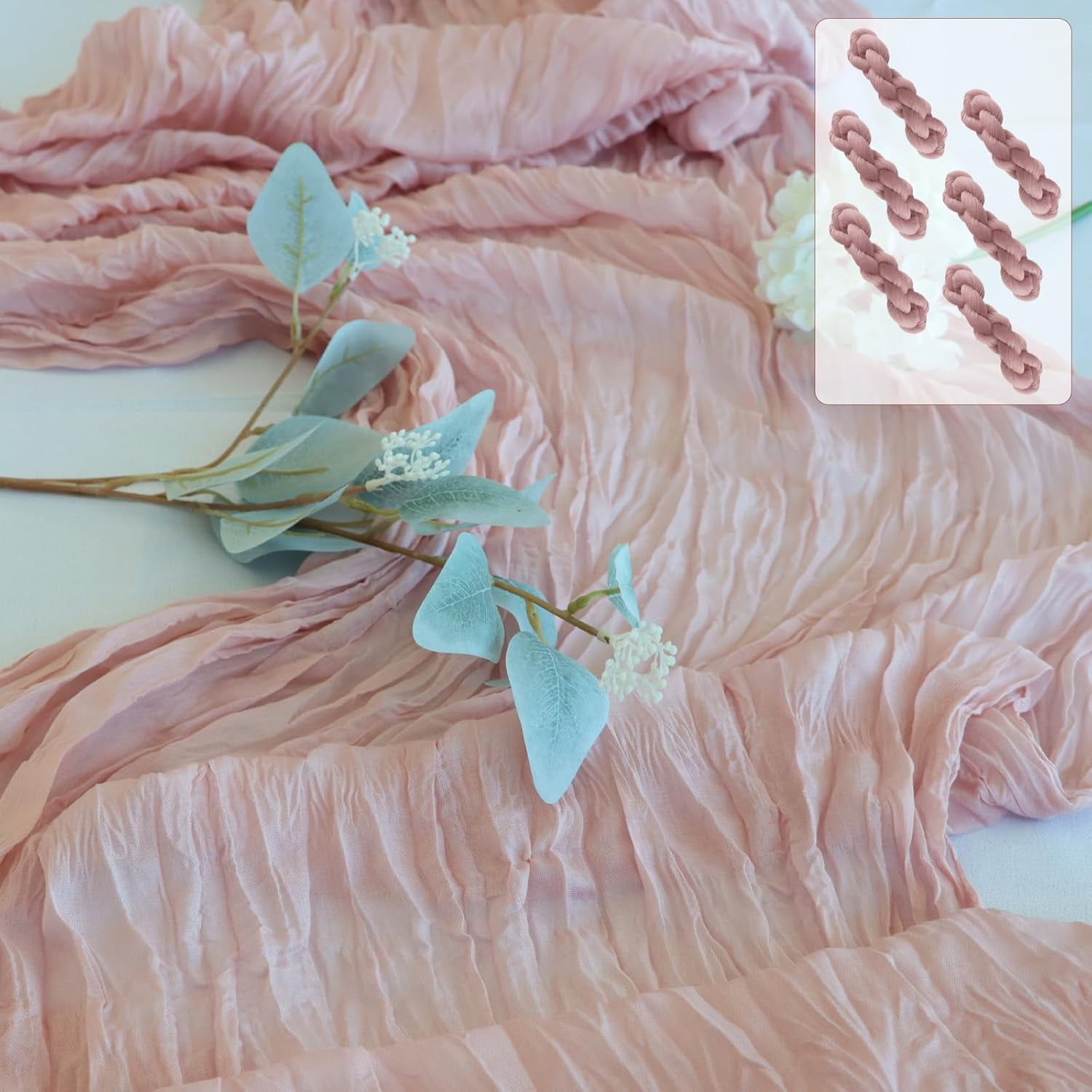 Cheesecloth Table Runner 10Ft Gauze Table Runners Boho Rustic Sheer ...