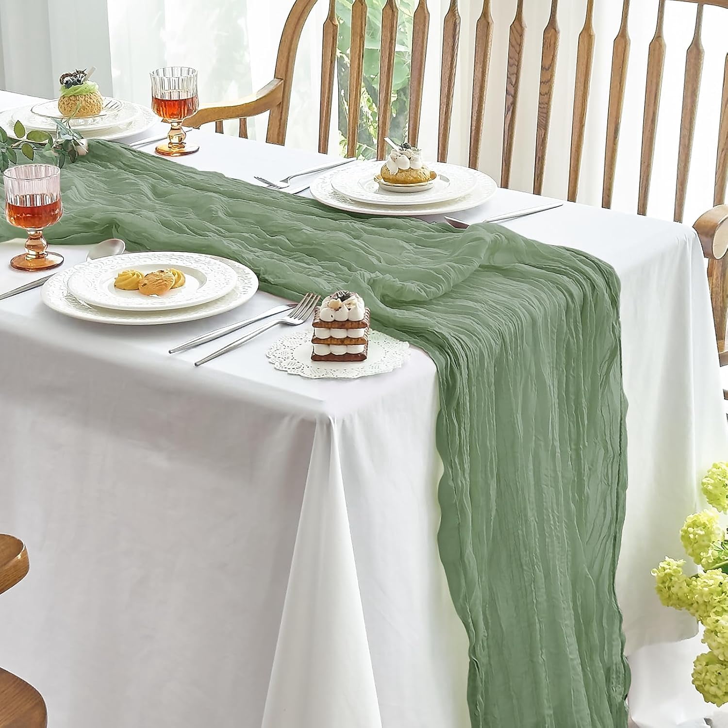 Cheesecloth Table Runner - 10ft Boho Gauze Cheese Cloth Table Runners ...