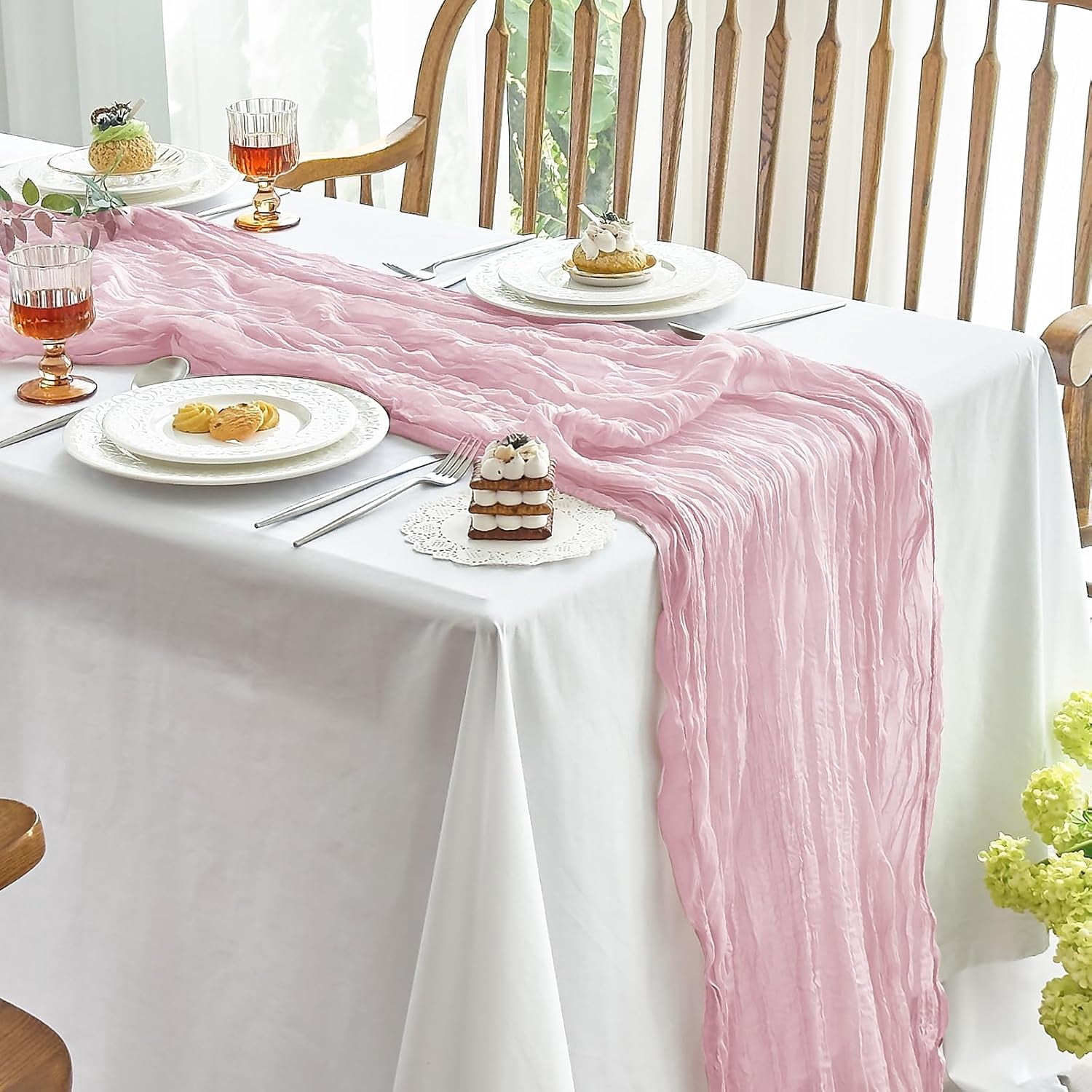 Cheesecloth Table Runner - 10ft Boho Gauze Cheese Cloth Table Runners ...