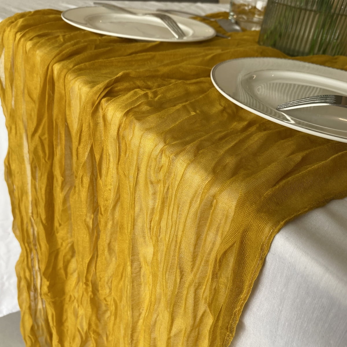 Cheesecloth Table Runner 13.2ft Boho Gauze Cheese Cloth Table Runner ...