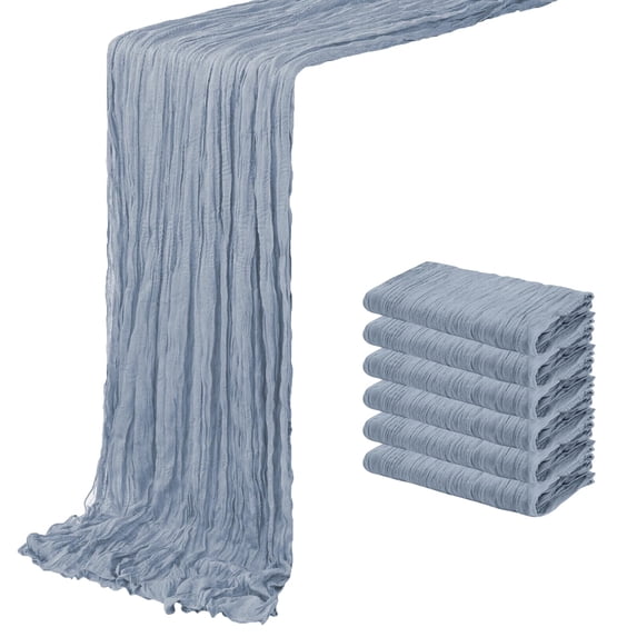 Cheesecloth Table Runner 6 Pack Dusty Blue 20 x 120 Inch Boho Wedding ...