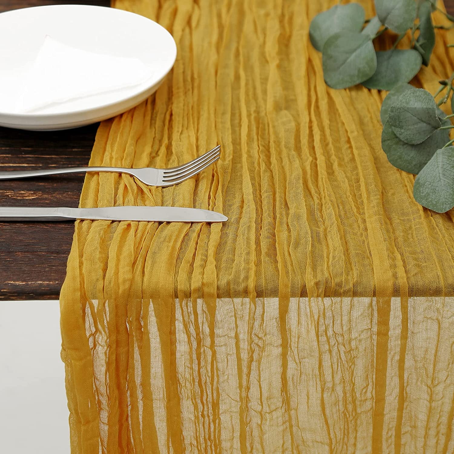 Cheesecloth Table Runner Boho Gauze Cheese Cloth Table Runner Rustic ...