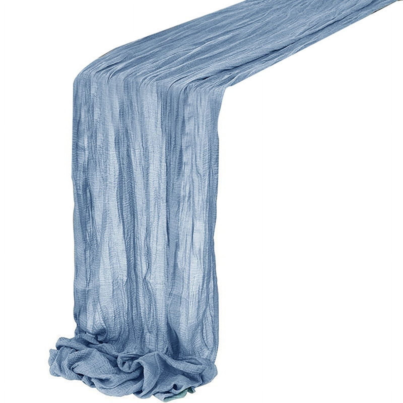 Cheesecloth Table Runner Boho Gauze Table for Wedding Blue 4Pcs ...