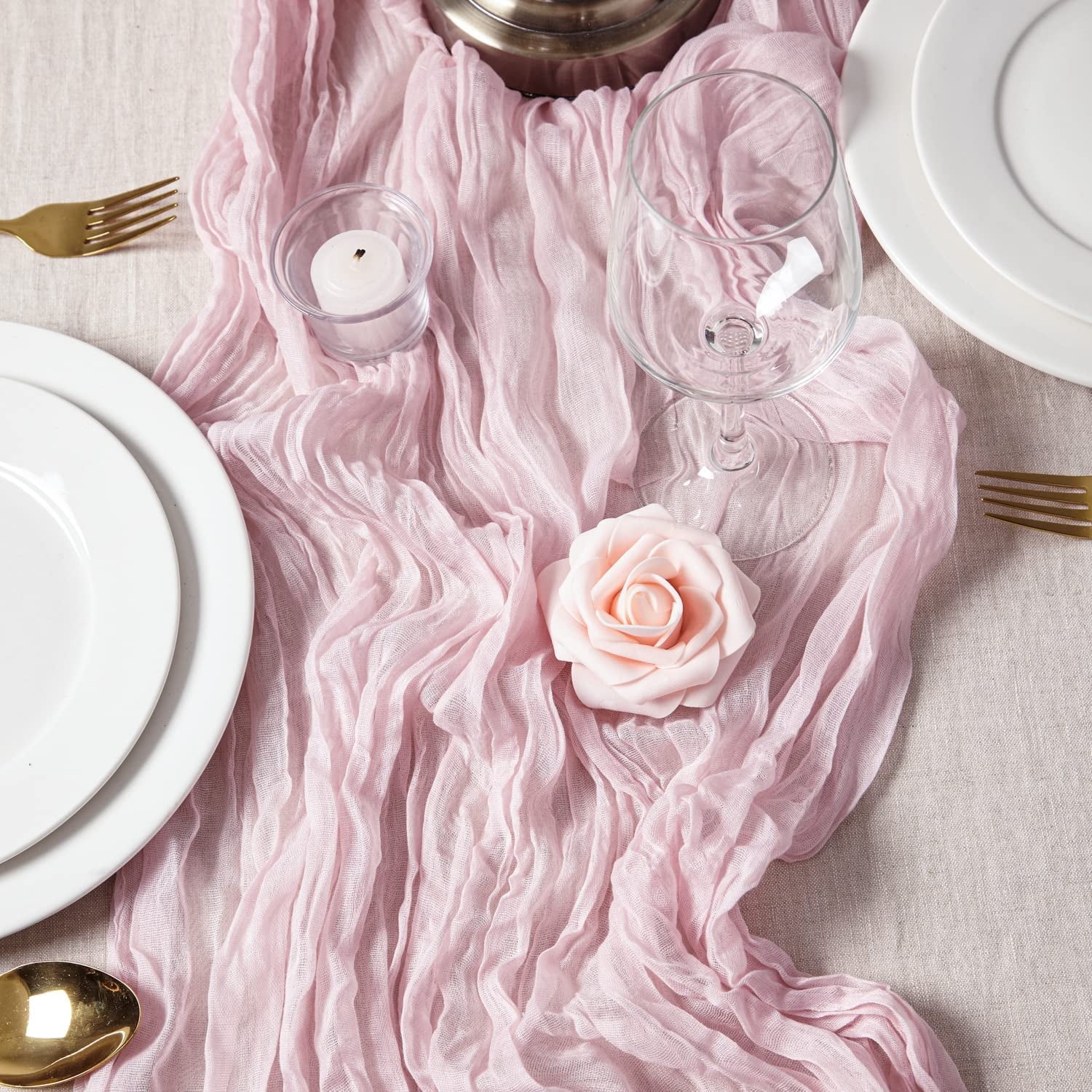 Cheesecloth Table Runner Gauze Table Runner for Boho, Rustic Wedding ...