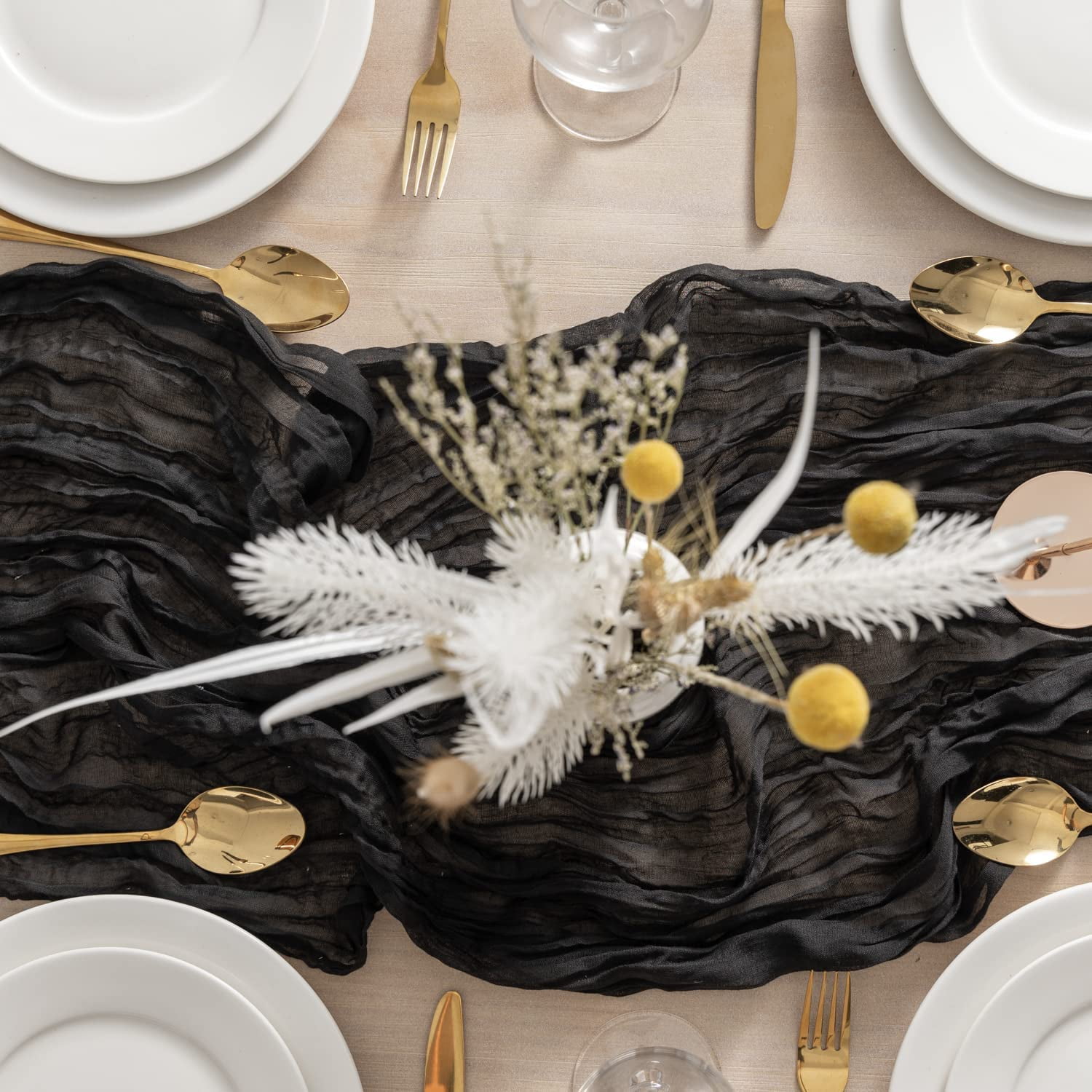 Cheesecloth Table Runners, 10Ft/6Ft Gauze Table Runner Rustic Wedding ...