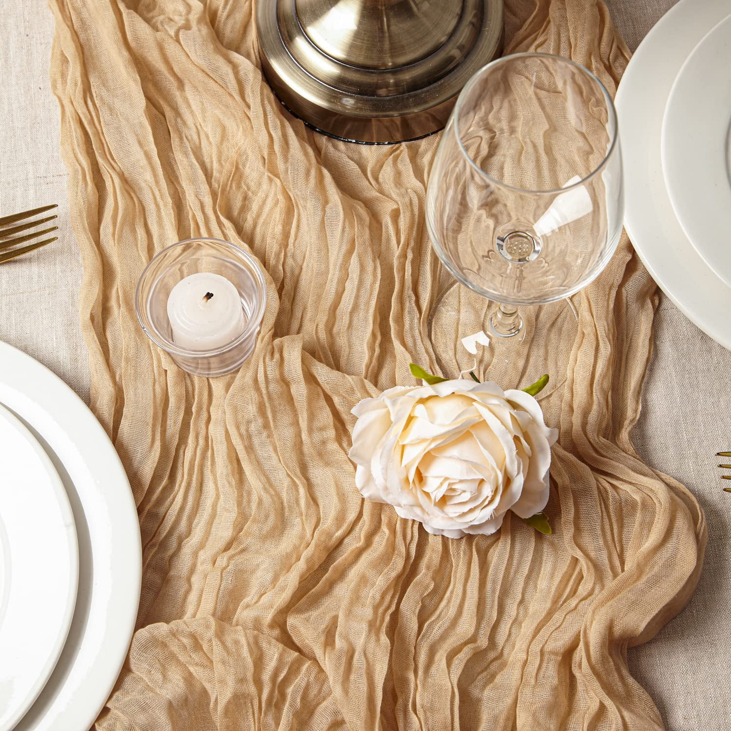 Cheesecloth Table Runners, 10Ft/6Ft Gauze Table Runner Rustic Wedding ...