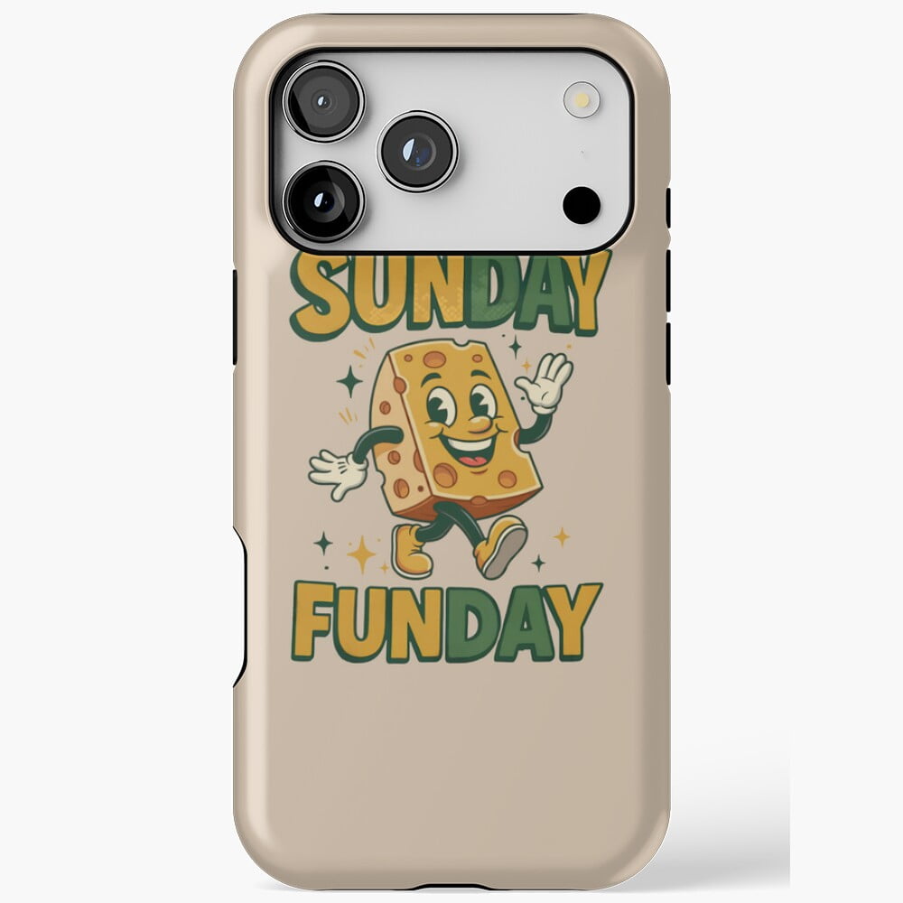 Cheesehead Sunday Funday Football Spirit Art for iPhone Case 17 16 15 ...